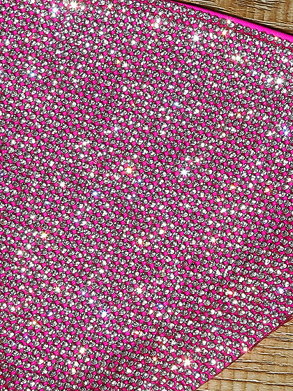 Pink Rhinestone Detail Bikini Top And Bottom | Choies