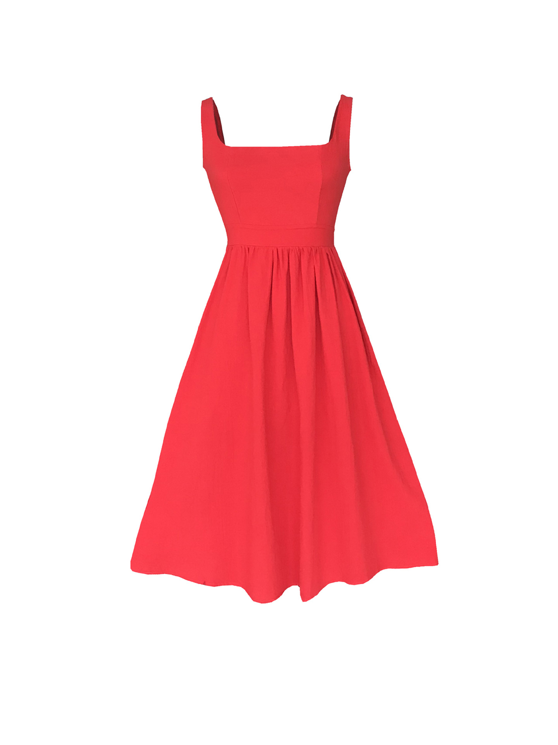 Red Open Back Midi Dress | Choies