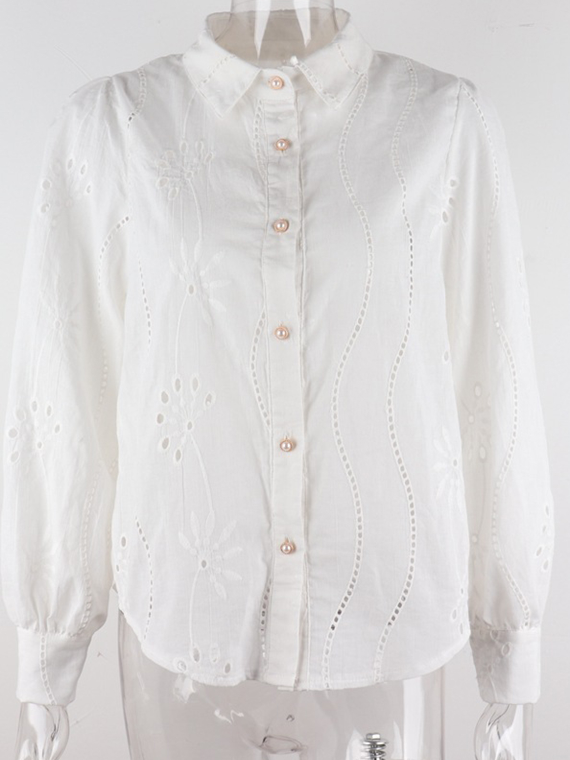 White Puff Sleeve Shirt | Choies